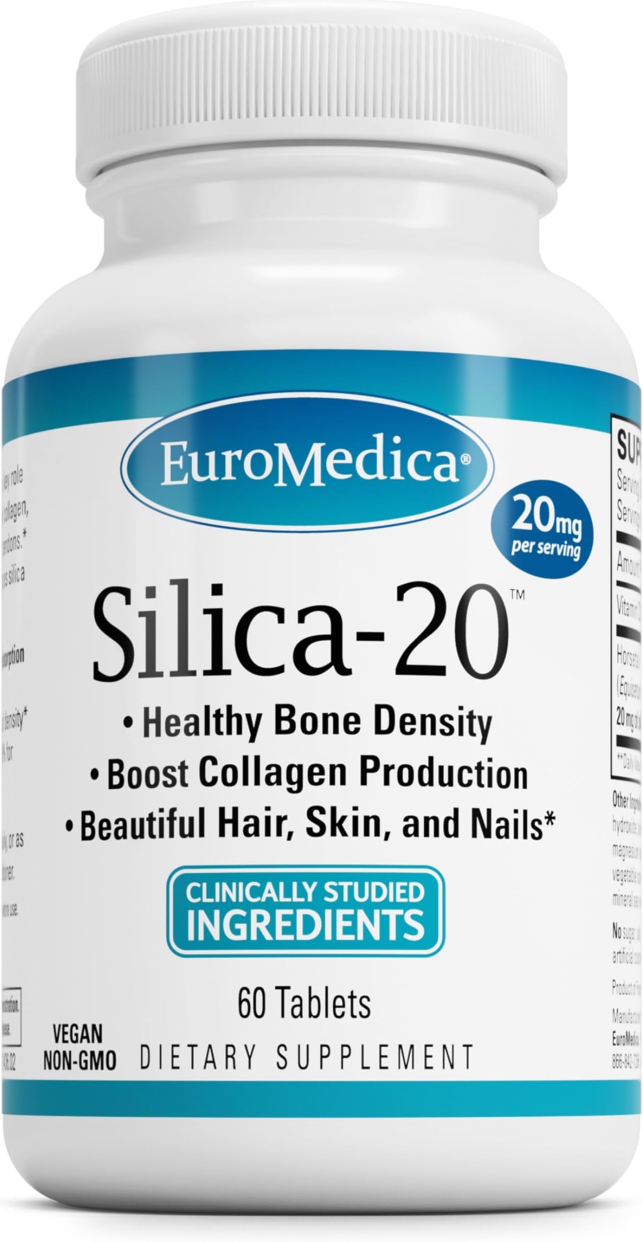 Amazon.com: EuroMedica - Silica-20-60 Tablets - Silica for Healthy Bone ...