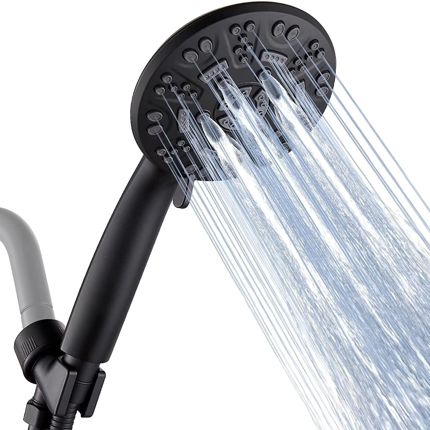 High Pressure 8 Functions Shower Head Matte Black,with handheld Shower ...