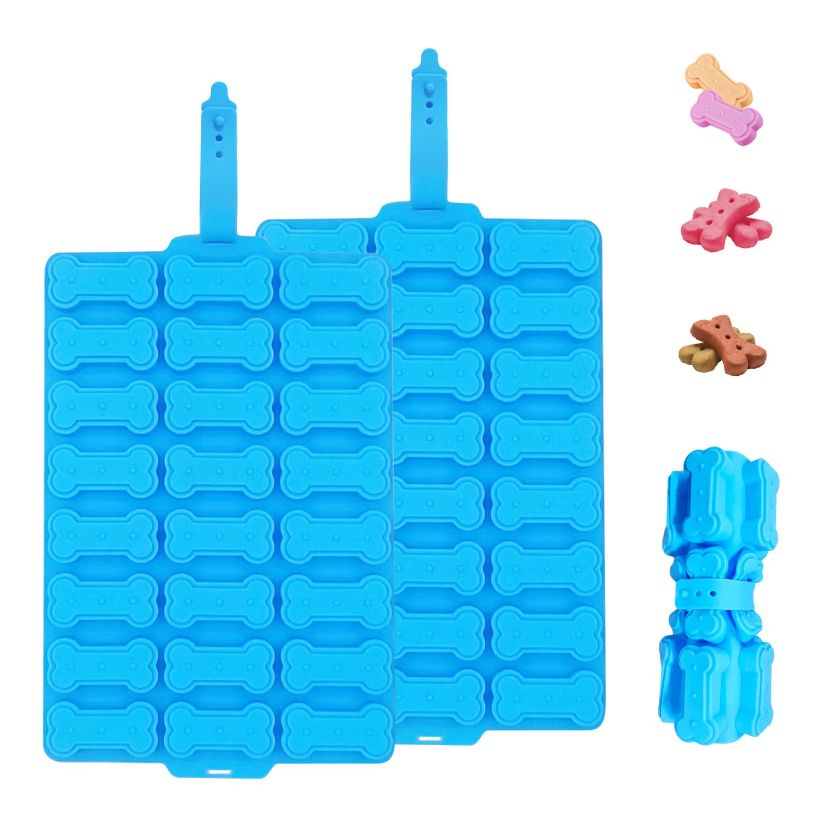 Amazon.com: 2 PCS Silicone Molds,Dog Treat Molds for Baking,Non-Stick ...