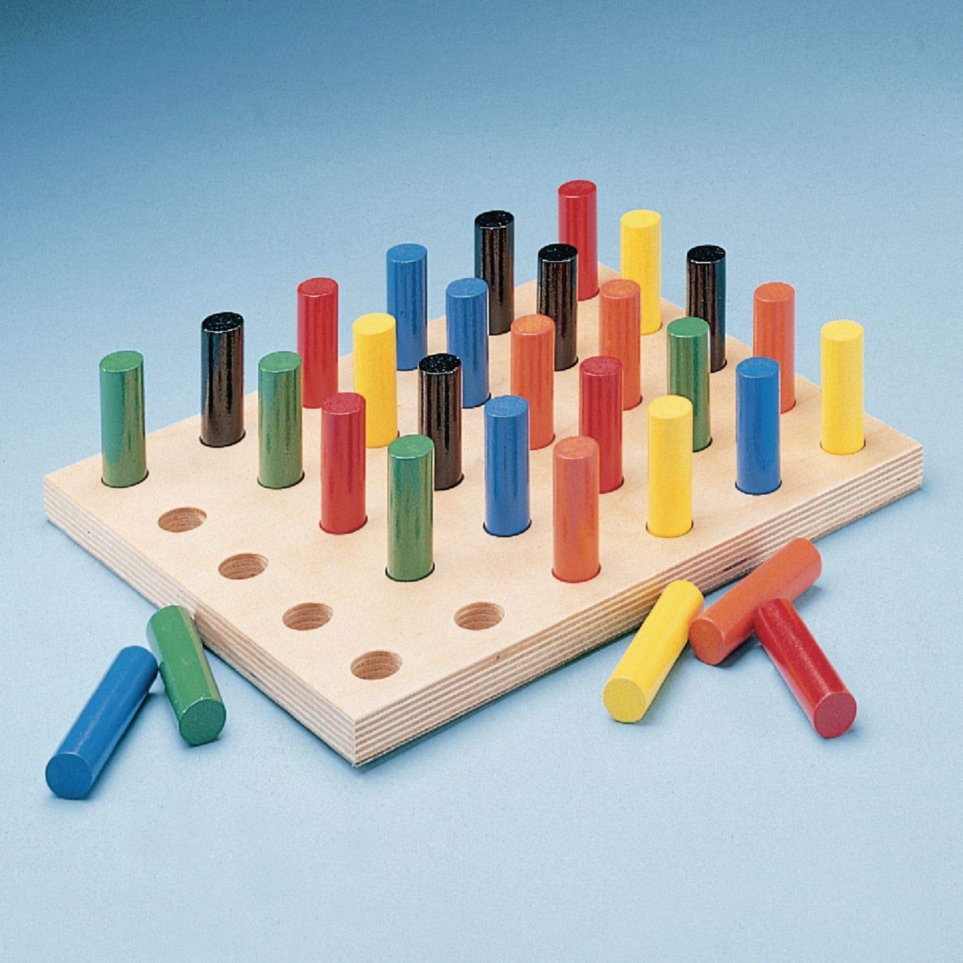 Sammons Preston-61507 Pegboard with Round Pegs, Basic, Multicolored ...