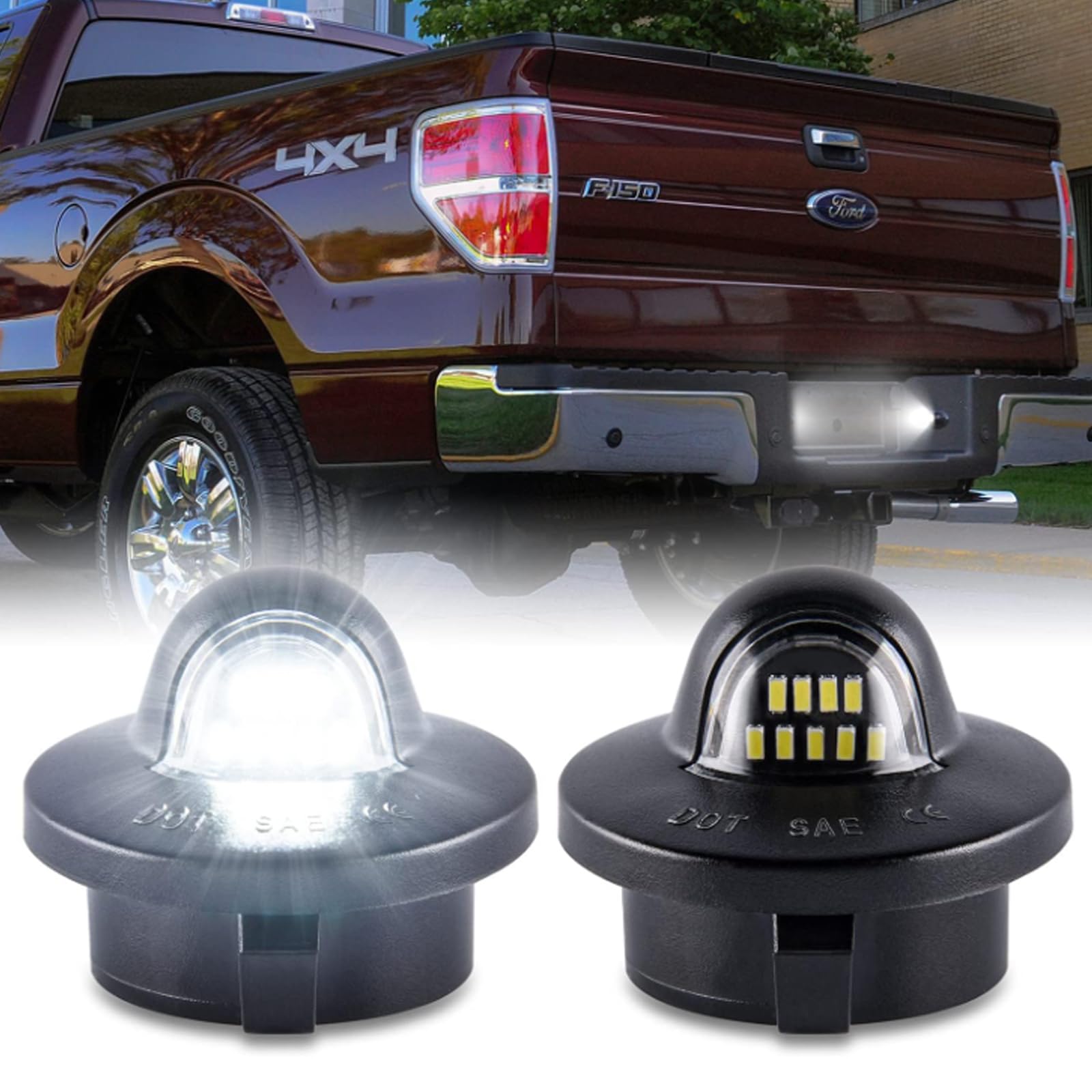 Snapklik.com : PerfecTech LED License Plate Lights Bright White Rear ...