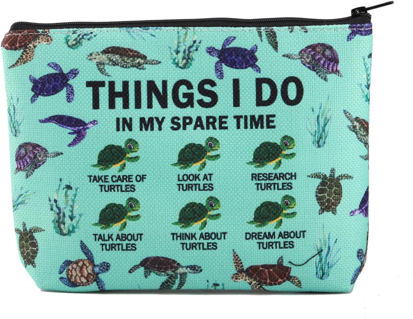 Amazon.com: XYANFA Sea Turtle Makeup Bag Things I Do In My Spare Time ...