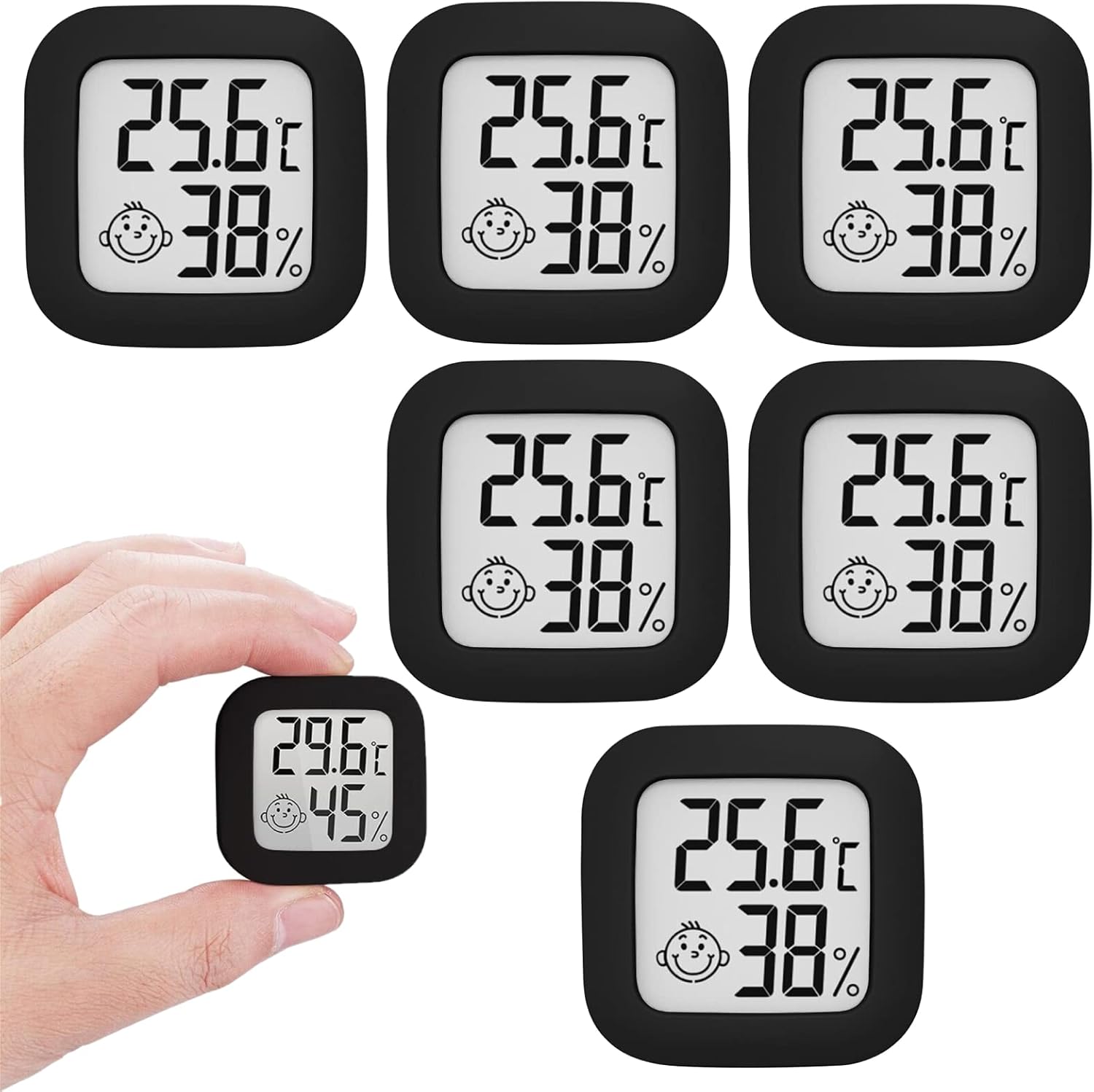 Thermometer Hygrometer Hygro Indicator Set of 2 for Standing or Wall ...