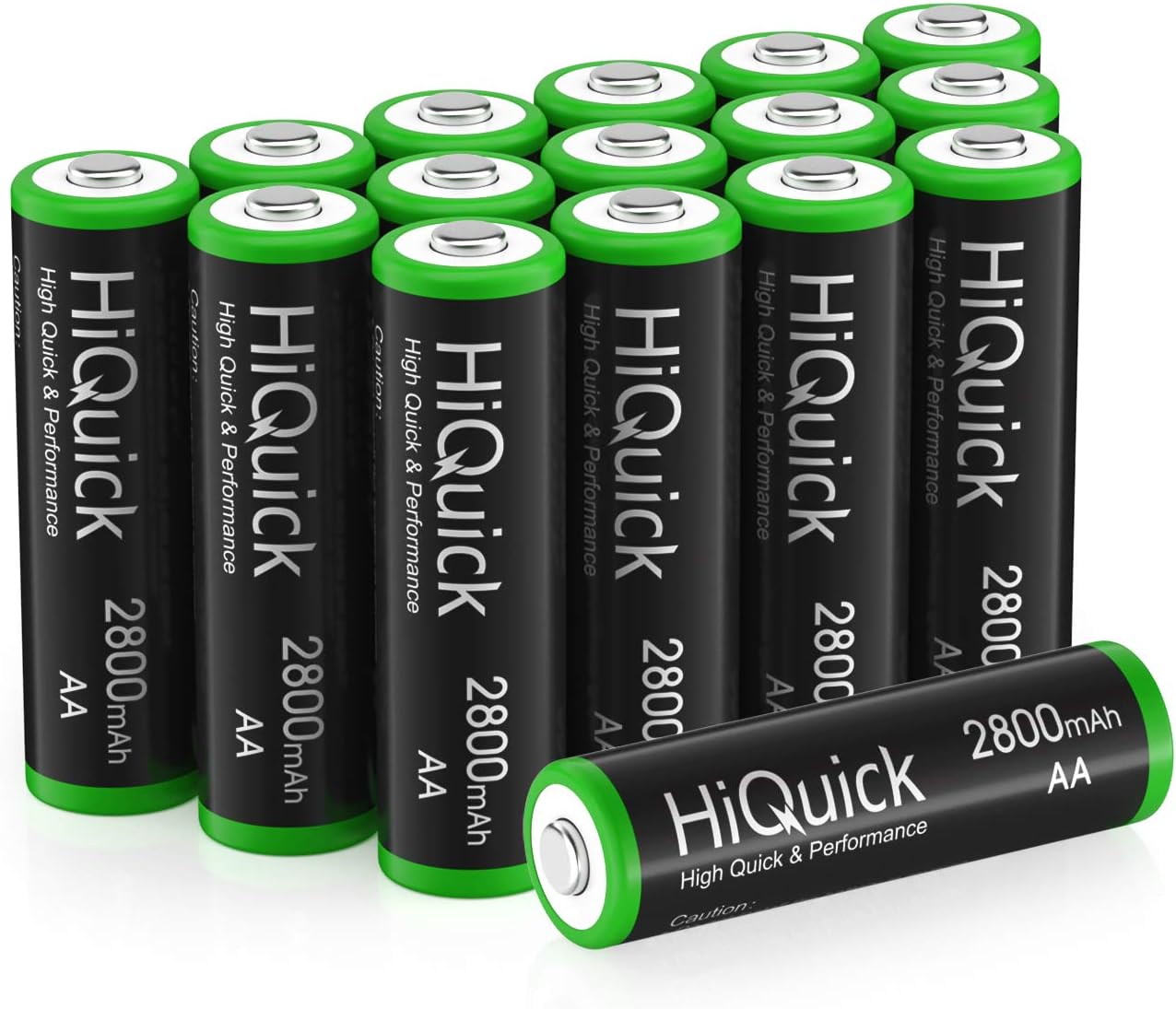 HiQuick 16Pcs 2800mAh NI-MH AA Rechargeable Batteries High Capacity 1 ...