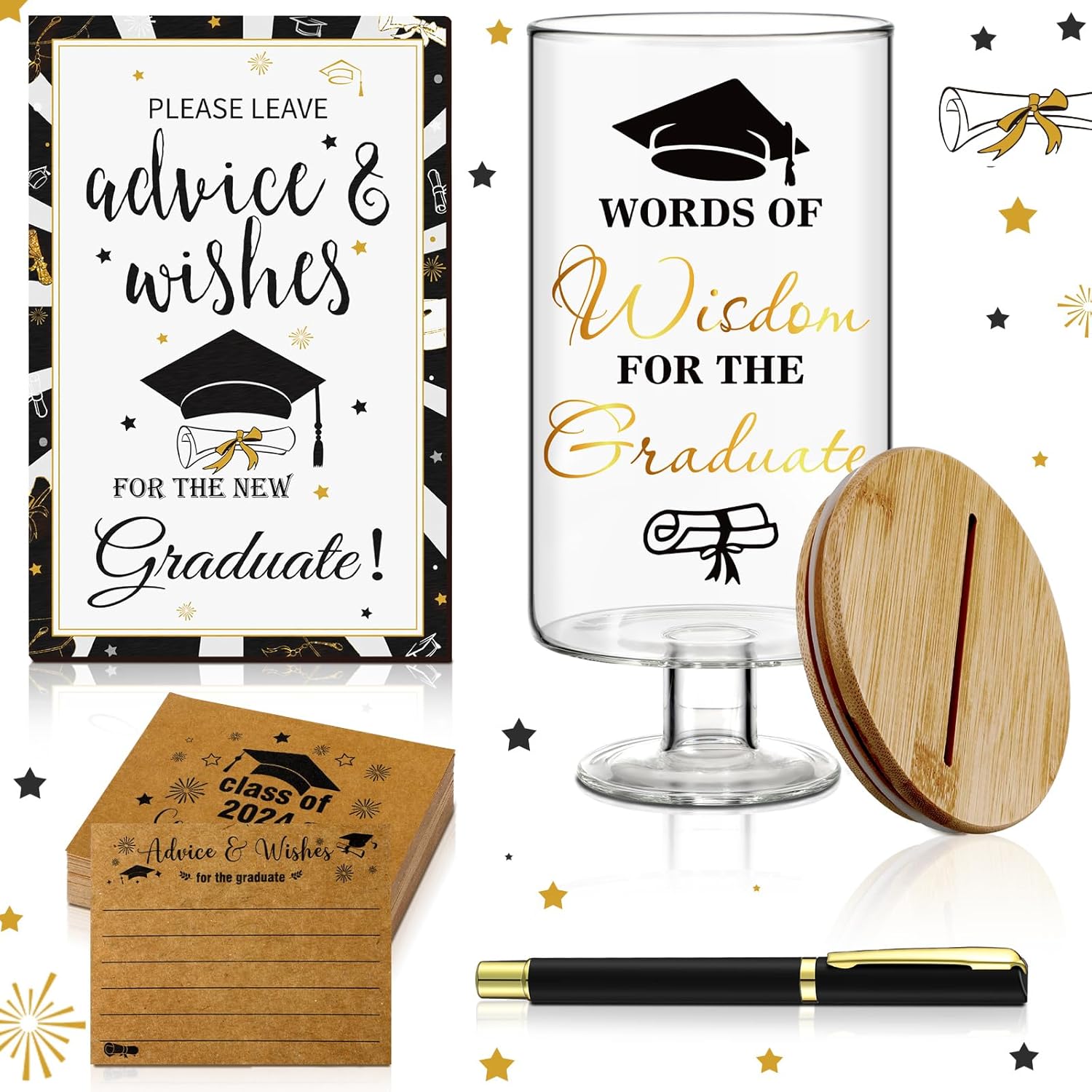 Amazon.com: SiliFine 53 Pcs Graduation Party Decorations Graduation ...