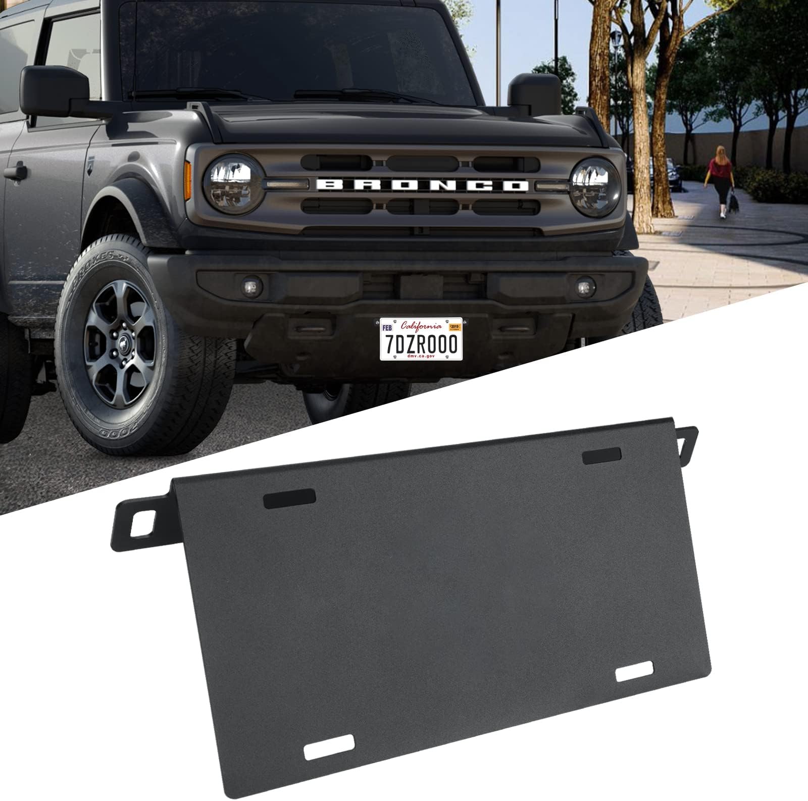 Amazon.com: Bronco License Plate Bracket Front License Frames Aluminum ...