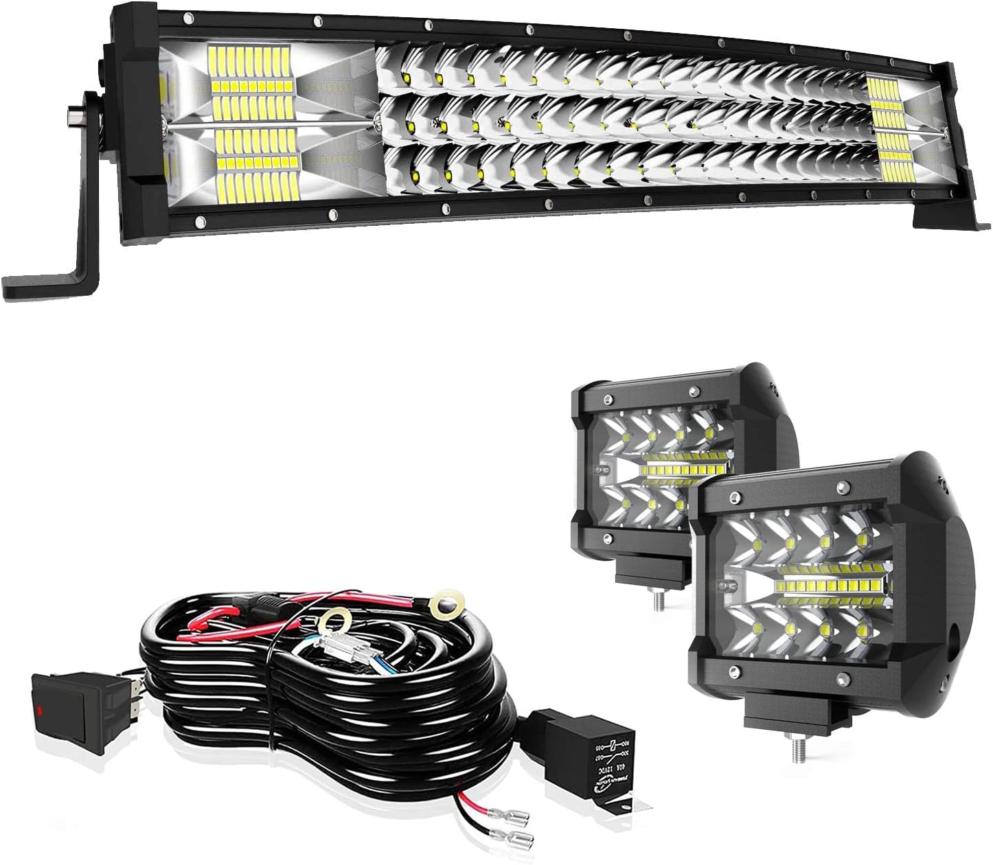 Amazon.com: Led Light Bar 32 Inch 5D 180W Flood Spot Combo Beam Work ...