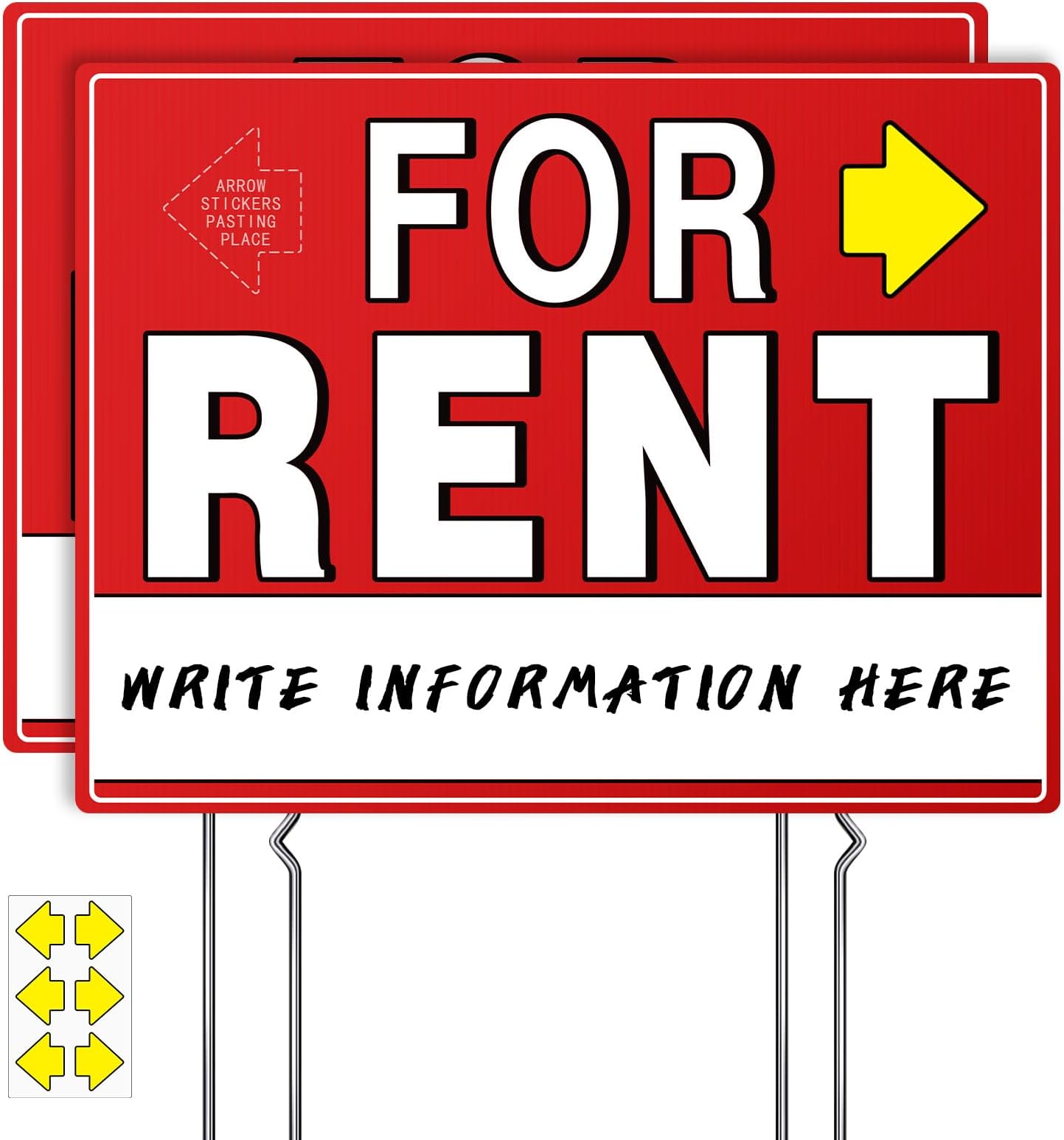 Amazon.com: HY-KO Products RS-603 for Rent Plastic Sign, 24 in x 19 in ...
