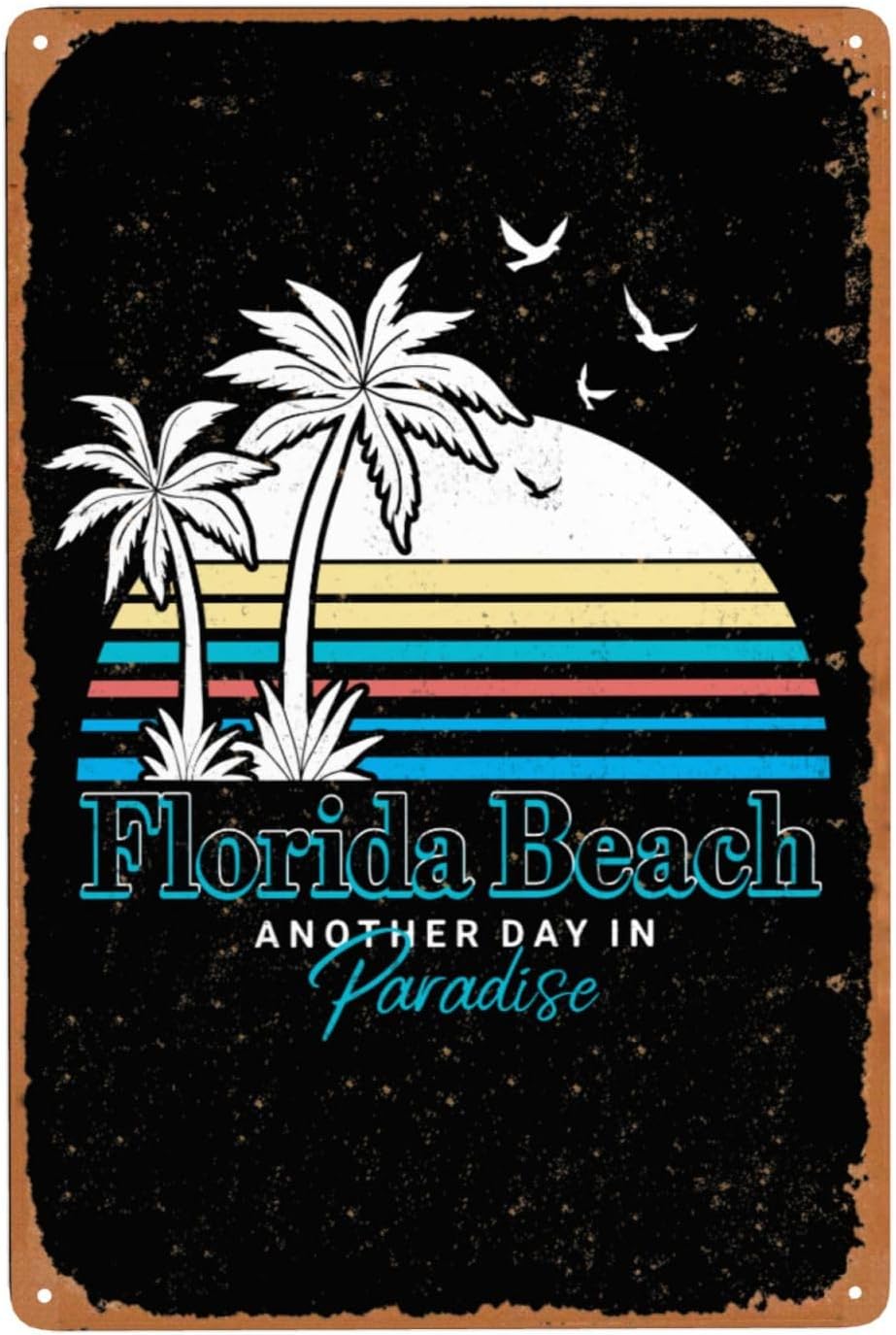 Amazon.com: Florida Beach Vintage Tin Signs Decor For Garden Florida ...