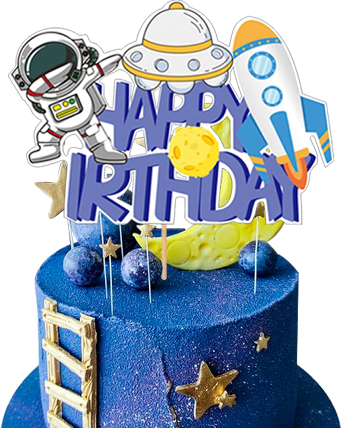 Amazon.com: Space Cake Topper |Astronaut Rocket Birthday cake ...