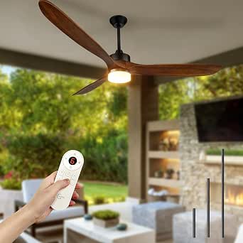 HakkaGrow Ceiling Fans with Lights, 70 Inch Ceiling Fan with Remote ...