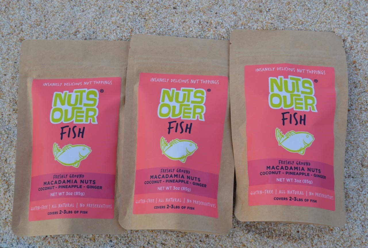 Amazon.com : Nuts Over Fish Macadamia Topping 3oz Packages (3 Pack ...