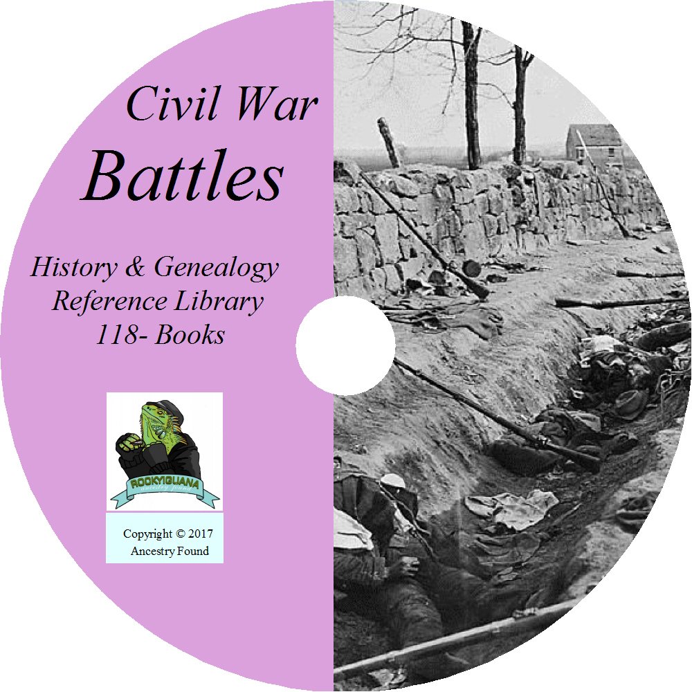 The BATTLES OF THE CIVIL WAR - History and Genealogy - 118 books on DVD ...