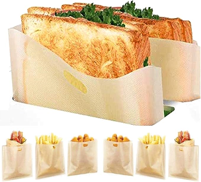 Amazon.com: 12 Pack Toaster Bags Reusable - Yokgrass 3 Sizes Nonstick ...
