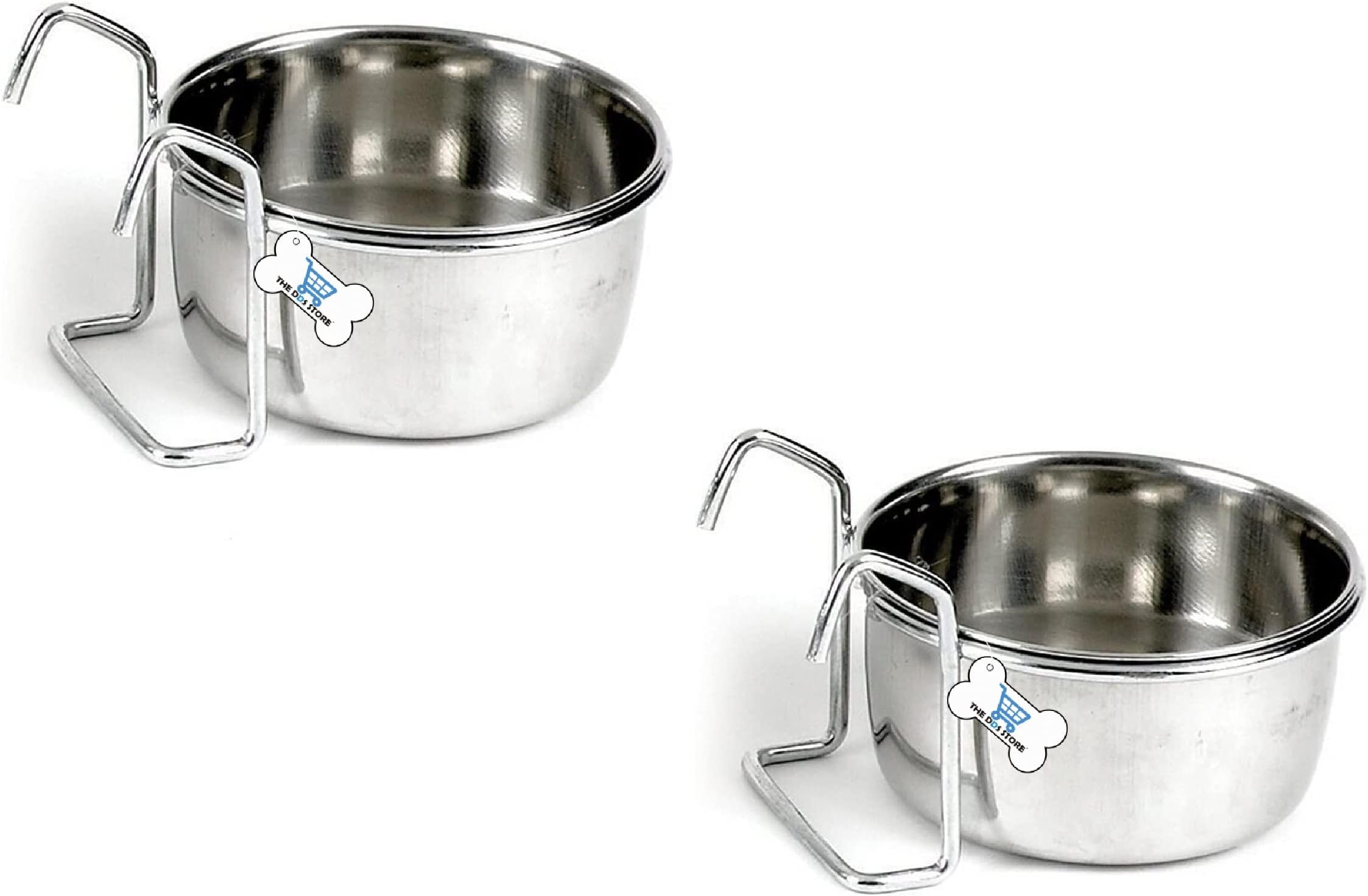 Stainless Steel Bird Feeding Dish Cups, Bird Feeder Parrot Food Water ...