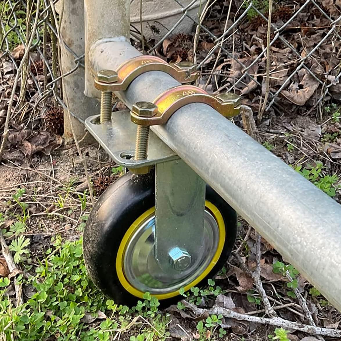 Amazon.com: 6" Gate Wheel Metal Tube Fence Gate Wheel Farm Gate Helper ...