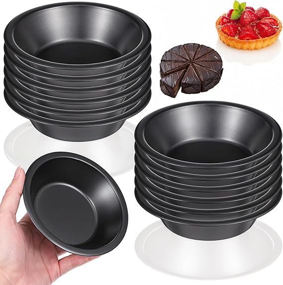 Amazon.com: wutfuooo 12 Pack Mini Pie Pans, 5 Inch Reusable Round Pie ...