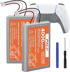 Amazon.com: Palogreen PS5 Controller Battery 2 Pack, 4000mAh LIP1708 ...