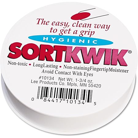 LEE 10132 Sortkwik Fingertip Moisteners, 1 3/4 oz, Pink, Sold as 6 Pack