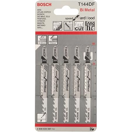 Bosch Professional 5 x Jigsaw blade T 144 DP Precision for Wood (for ...