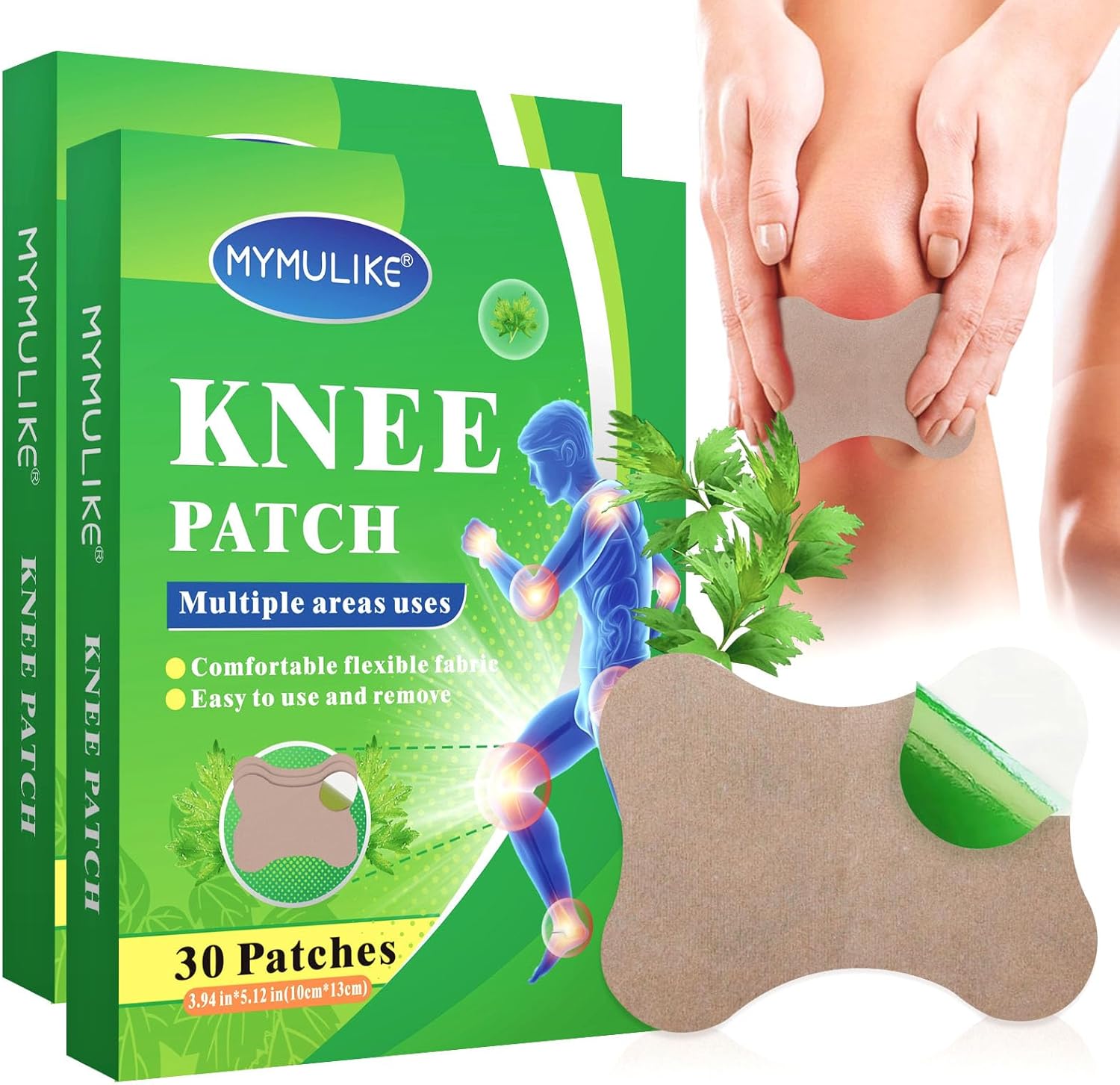 Amazon.com: MYMULIKE Knee Patches, 60 Count Warming Herbal Plaster ...
