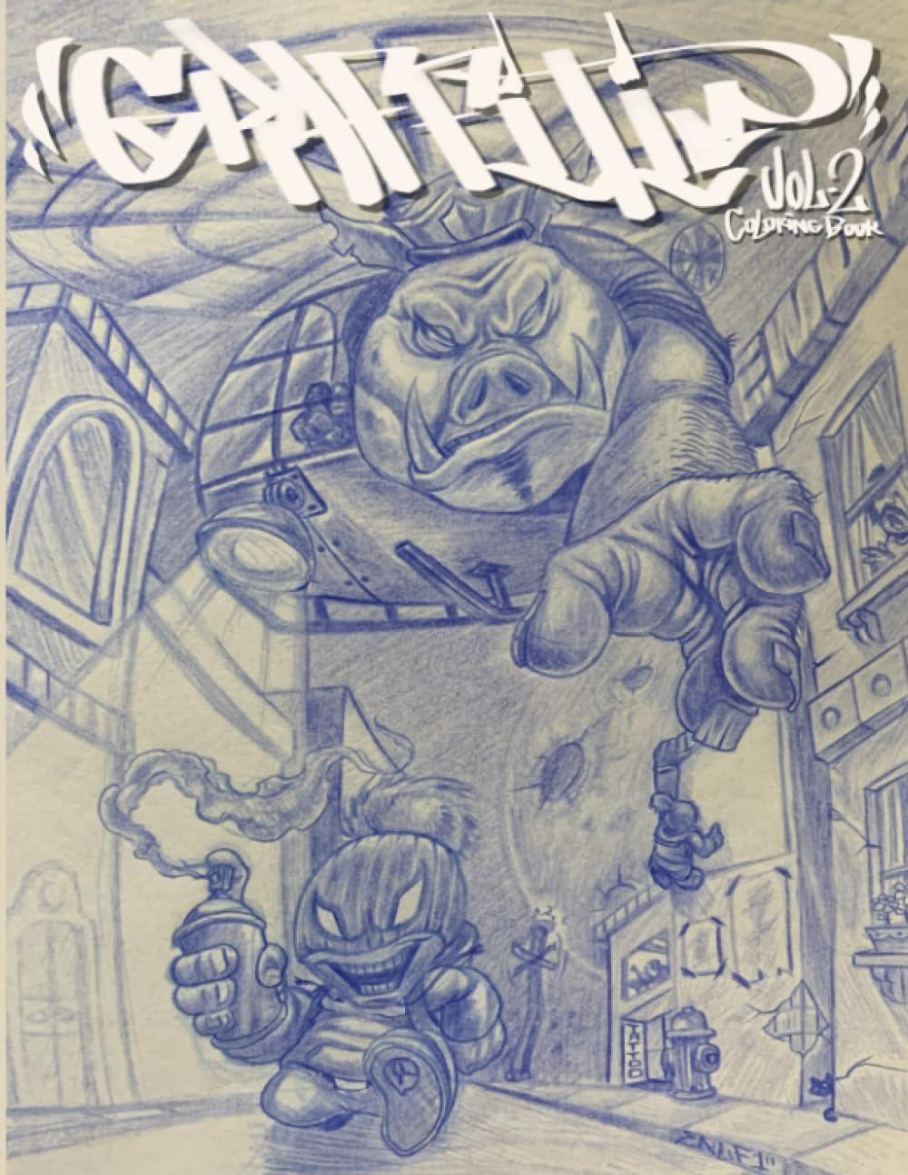 Amazon.com: Graffiti Coloring Book vol. 2: Original hand drawn graffiti ...