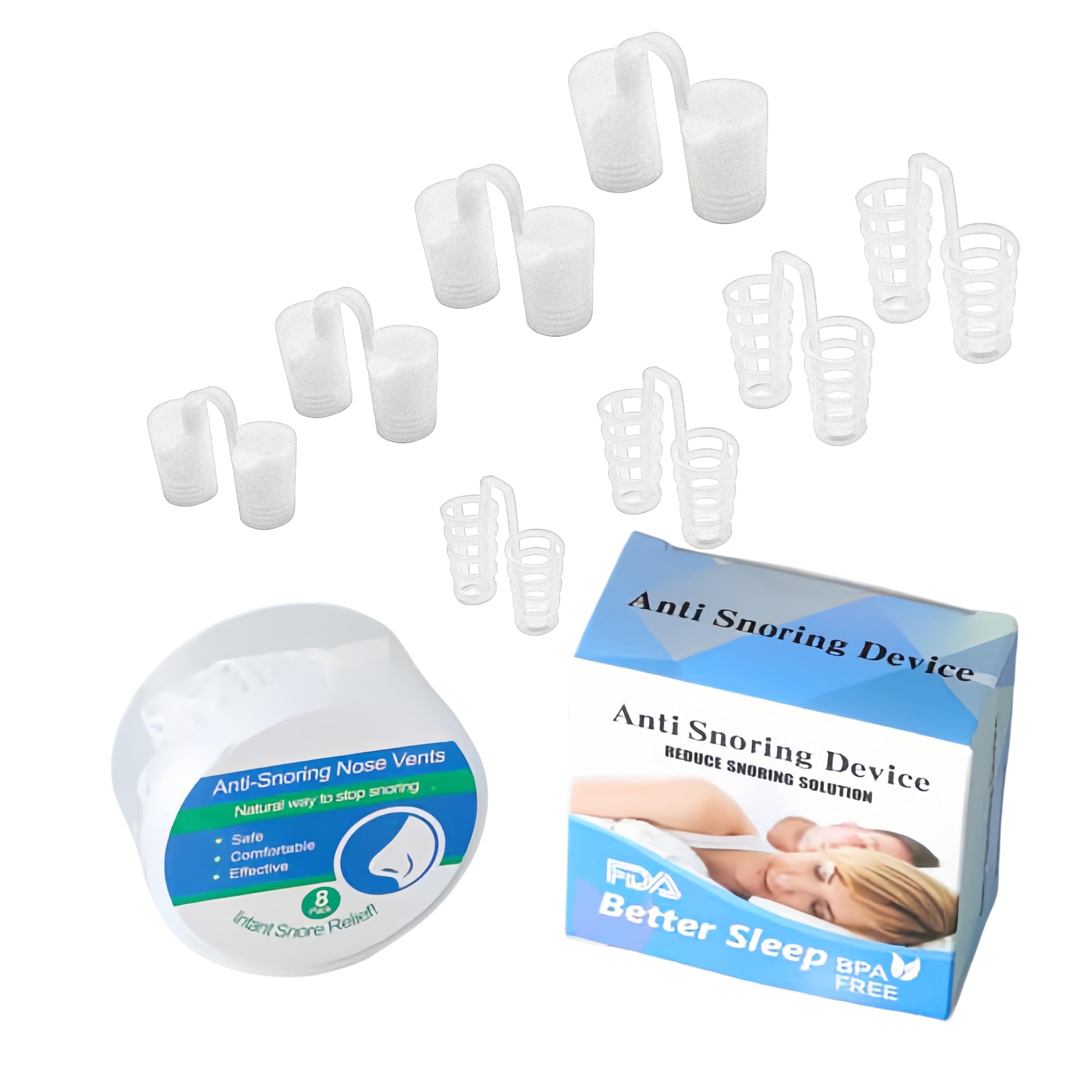 Amazon.com: Sinlxcoy Anti Snoring Devices 8Pcs Nose Vents Mute Nasal ...