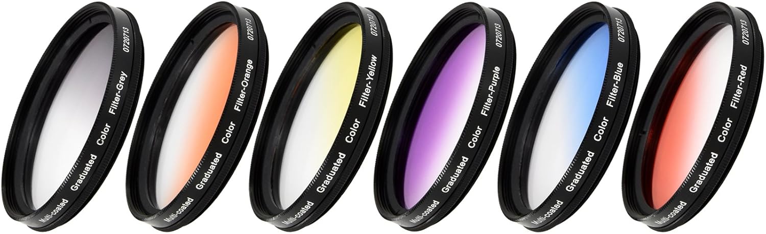 Amazon.com : Vivitar 6-Piece Multi-Coated Rotating Graduated Color ...