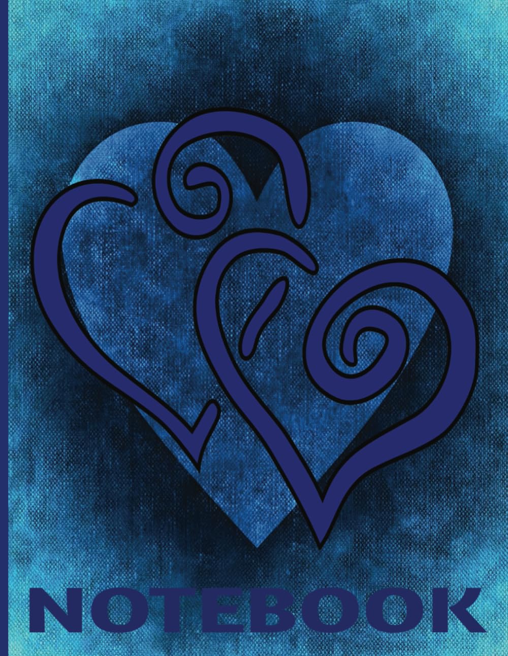 Amazon.com: LOW VISION Notebook- Blue and Love (Large-8.5 x 11 inches ...