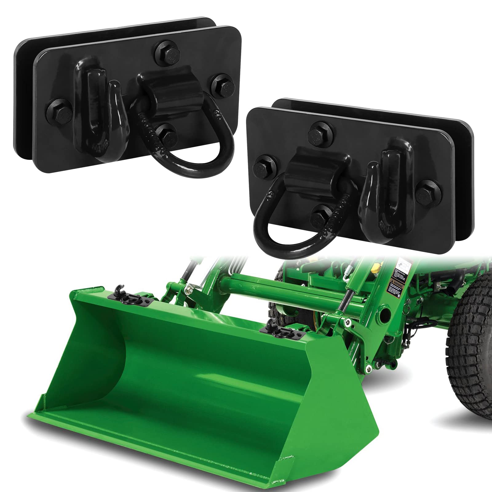 Bestzheyu Tractor Bucket Hooks With Tie Down Ring Fit Tractor ...