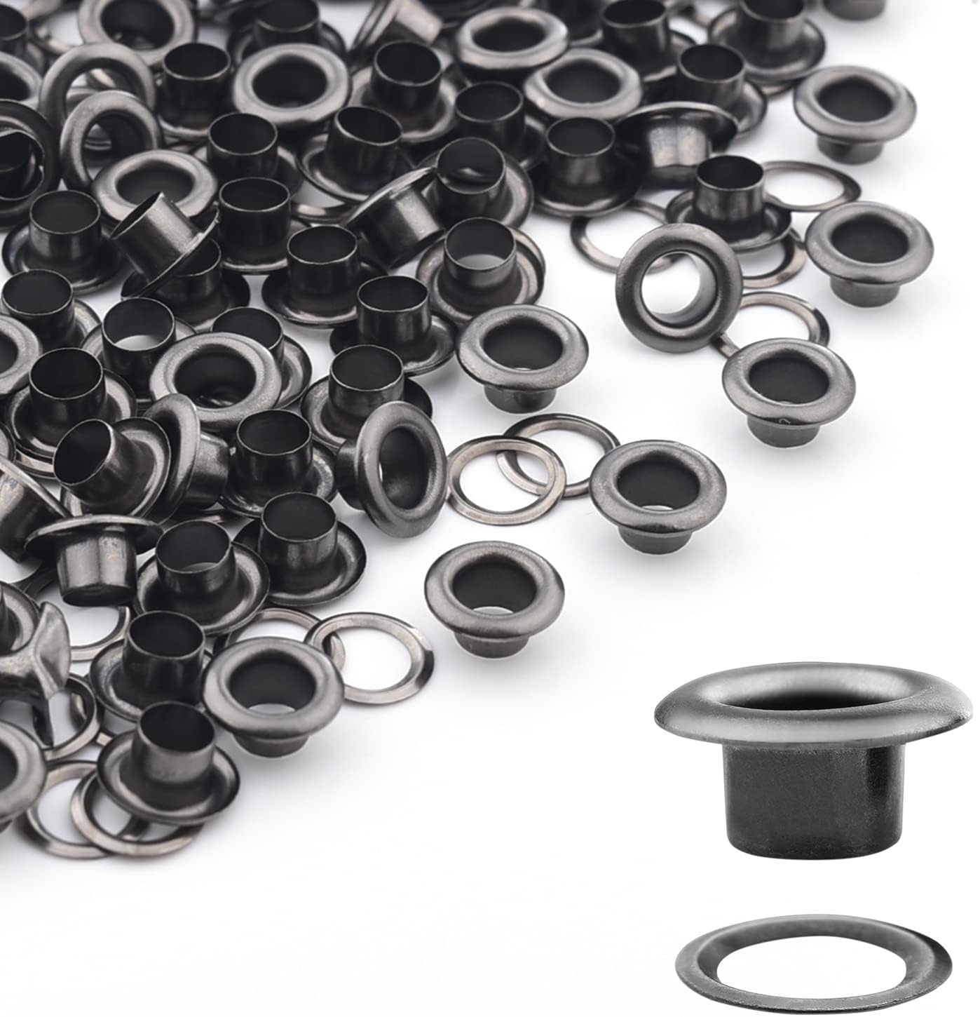 Amazon.com: 200Sets 3/16 Inch Eyelets and Grommets, Metal Eyelets ...