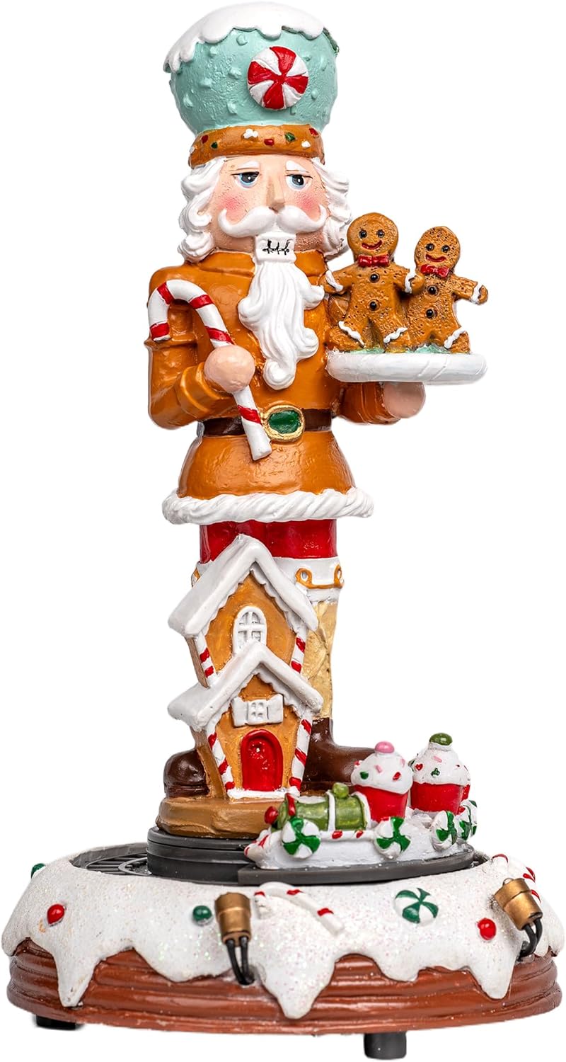 Amazon.com: VISFLAIR Musical Christmas Gingerbread Nutcracker ...