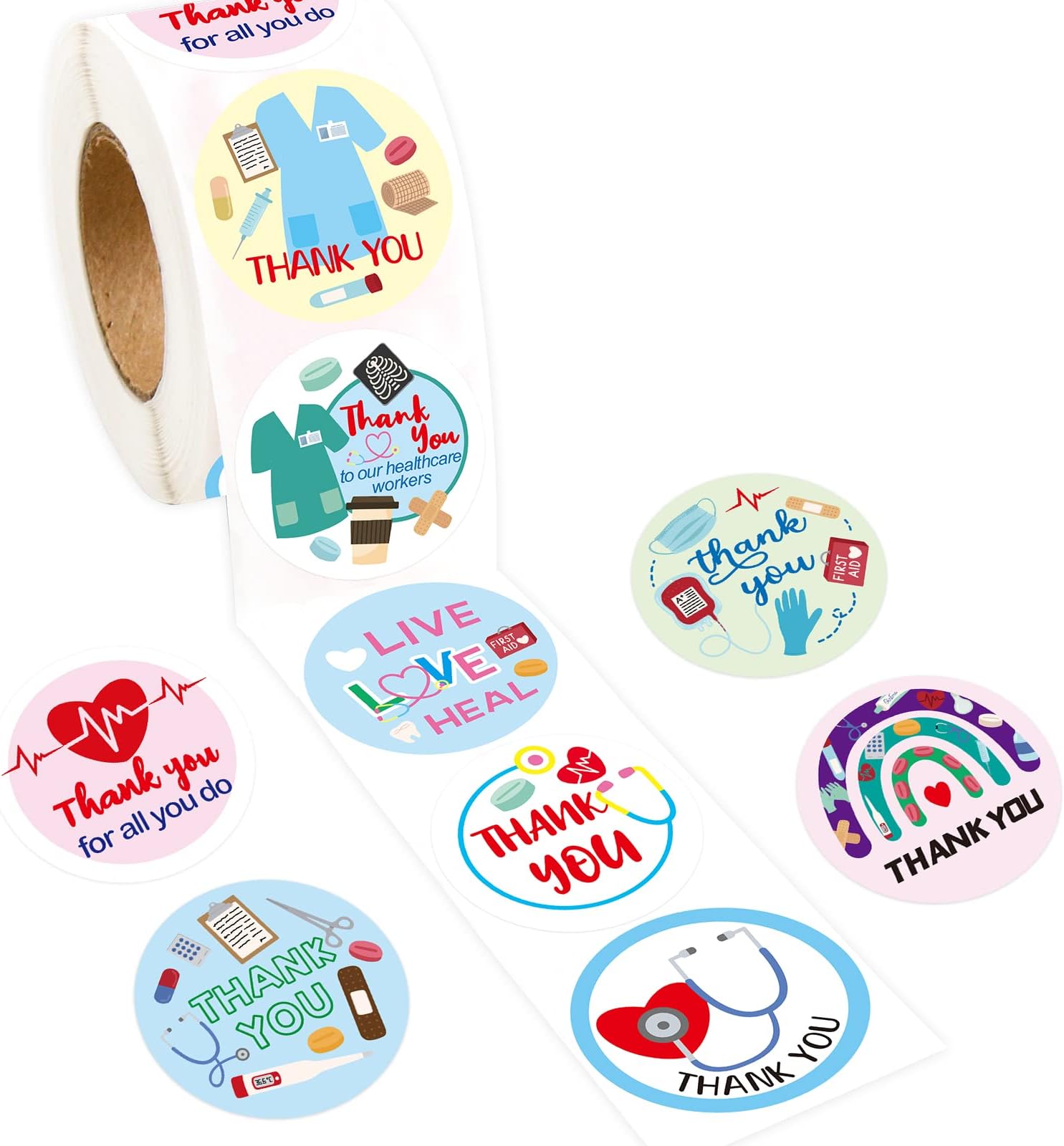 Amazon.com: 160 PCS Thank You Nurse Stickers 1.5 Inch Nurse Week Labels ...