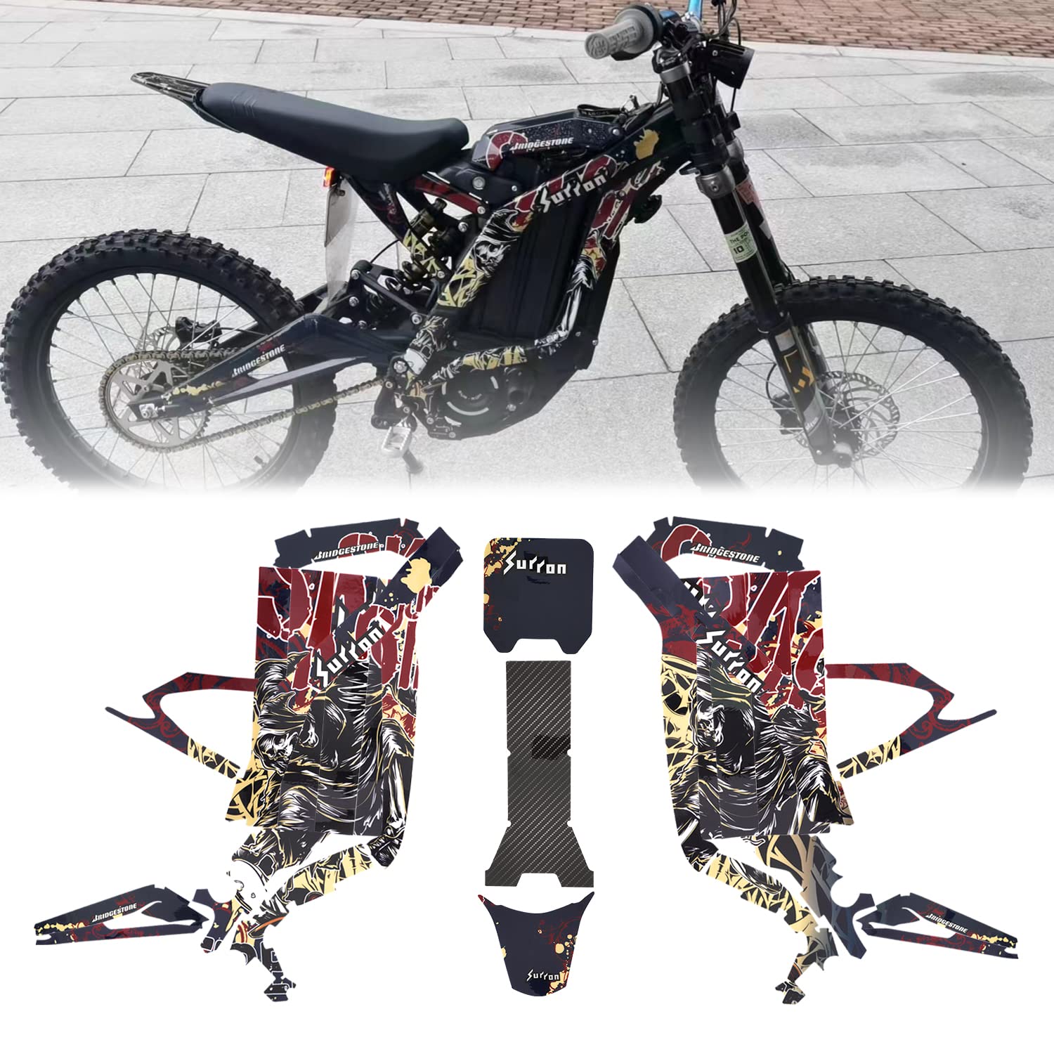 Buy JFG RACING Sur Ron Graphics Kit,Surron Decal Kit for Sur-Ron/Surron ...