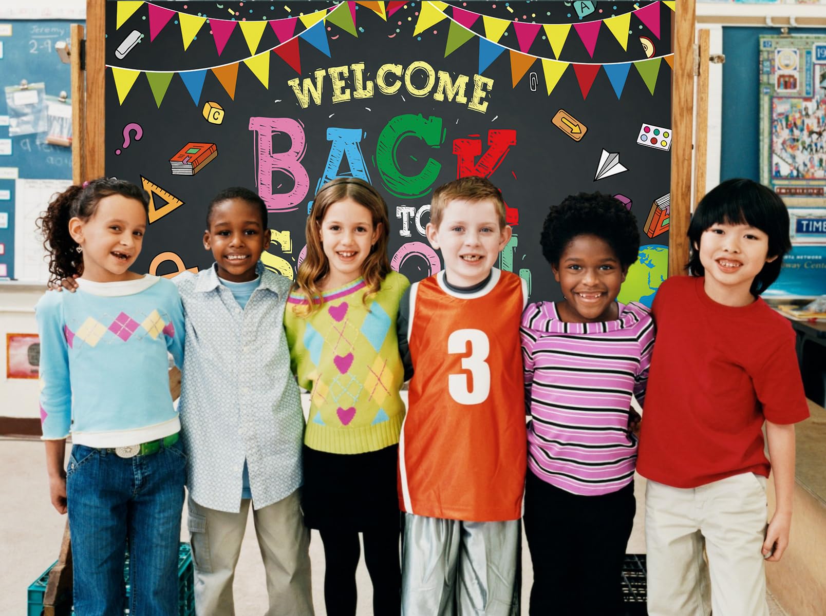 Snapklik.com : Welcome Back To School Backdrop 7x5FT Blackboard ...