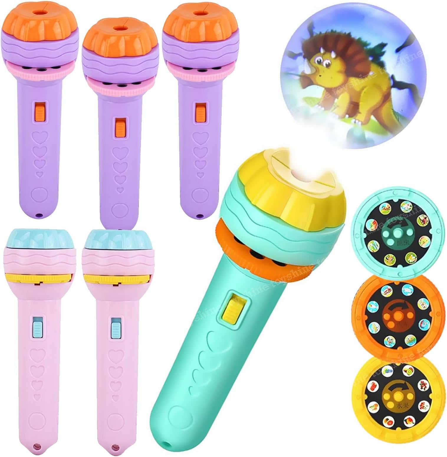 Buy Toyshine 6 Pack Projector Toys for Kids 3 Slids, Projector ...