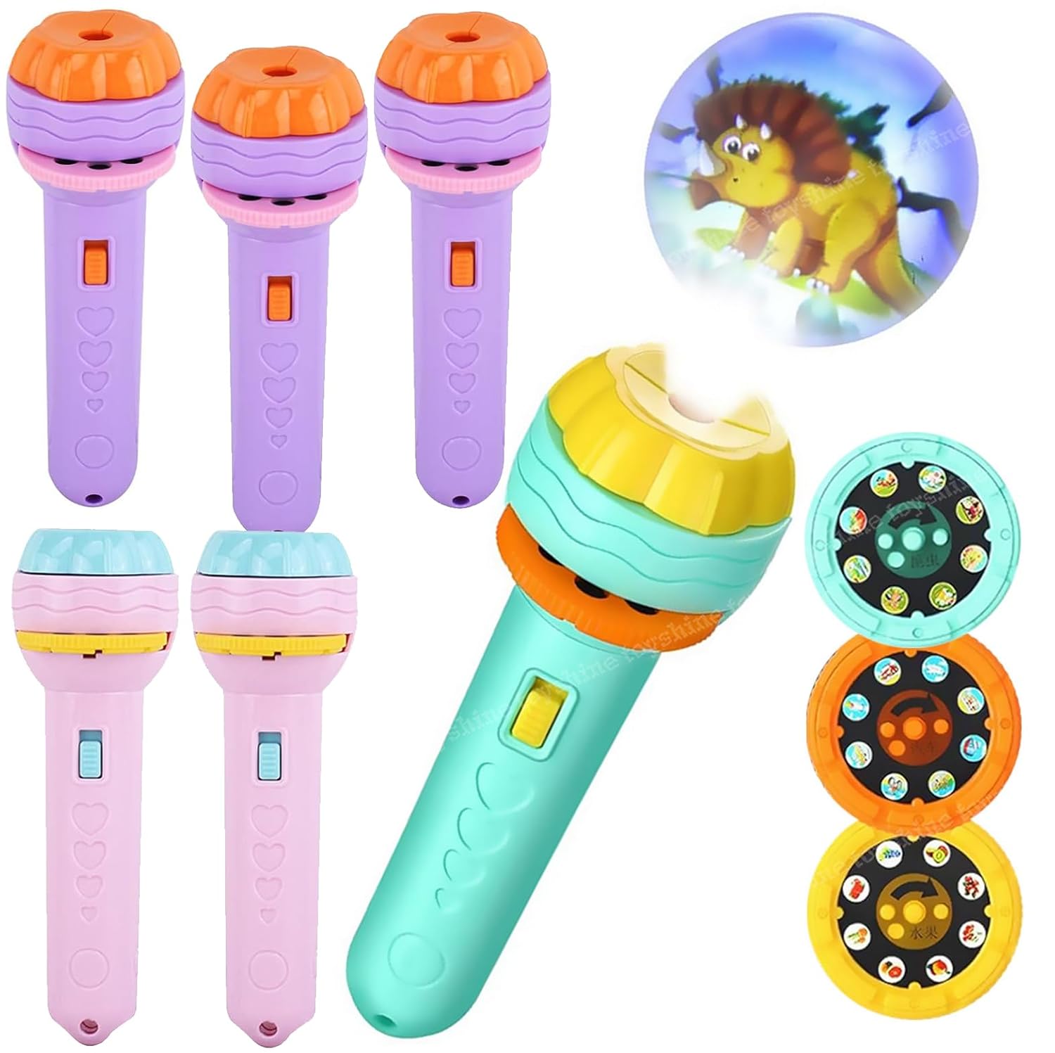 Buy Toyshine 6 Pack Projector Toys for Kids 3 Slids, Projector ...