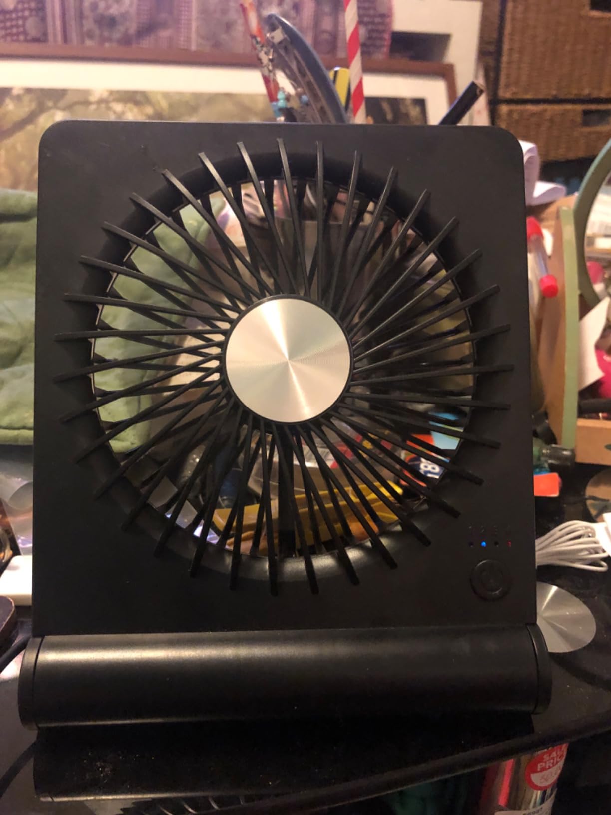 Koonie USB Fan, Strong Wind Ultra Quiet Small Desk Fan 220° Tilt ...