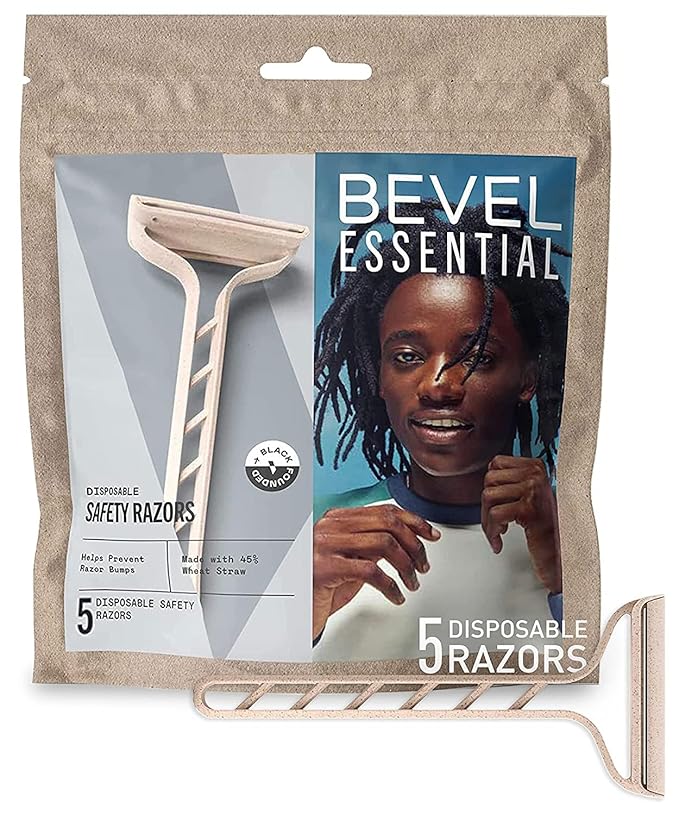 Amazon.com: Bevel Essentials Disposable Safety Razors for Men, Double ...