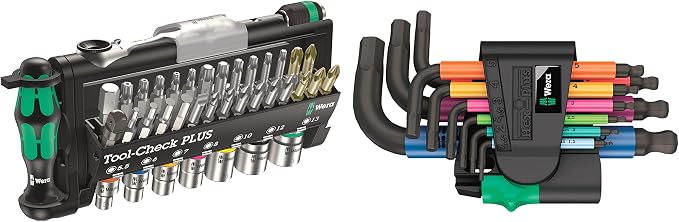 Wera Tool-Check Plus Mini Bit Ratchet, Socket, Screwdriver & Bit Set ...