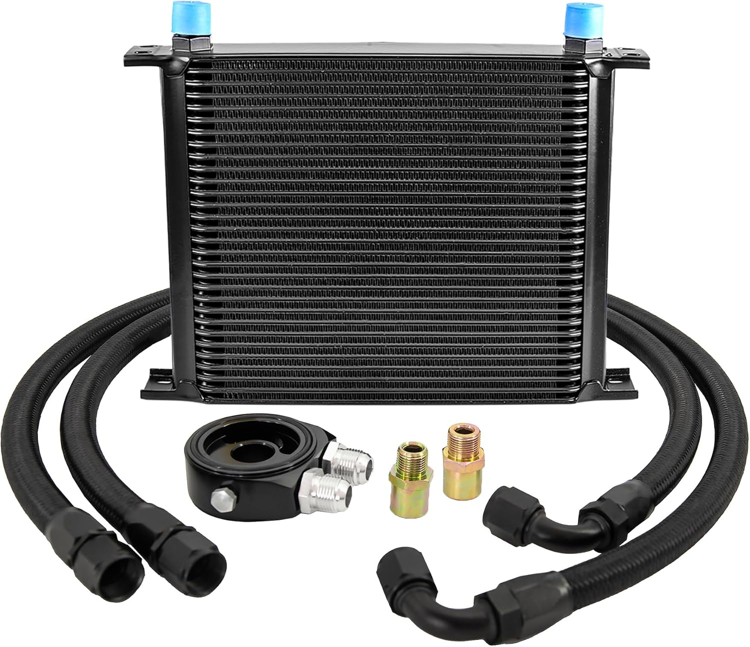 Amazon.com: ZHSYMX 30 Row AN10-10AN Stacked Plate Oil Cooler Universal ...