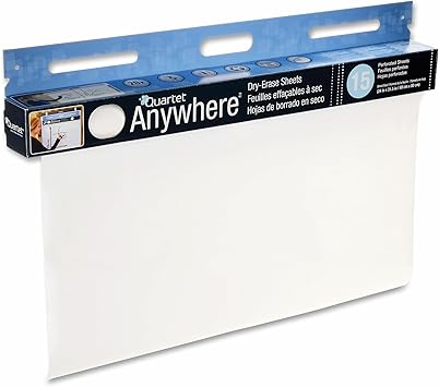 Quartet Dry Erase Cling Sheets, Removable Whiteboard Paper Sheet ...