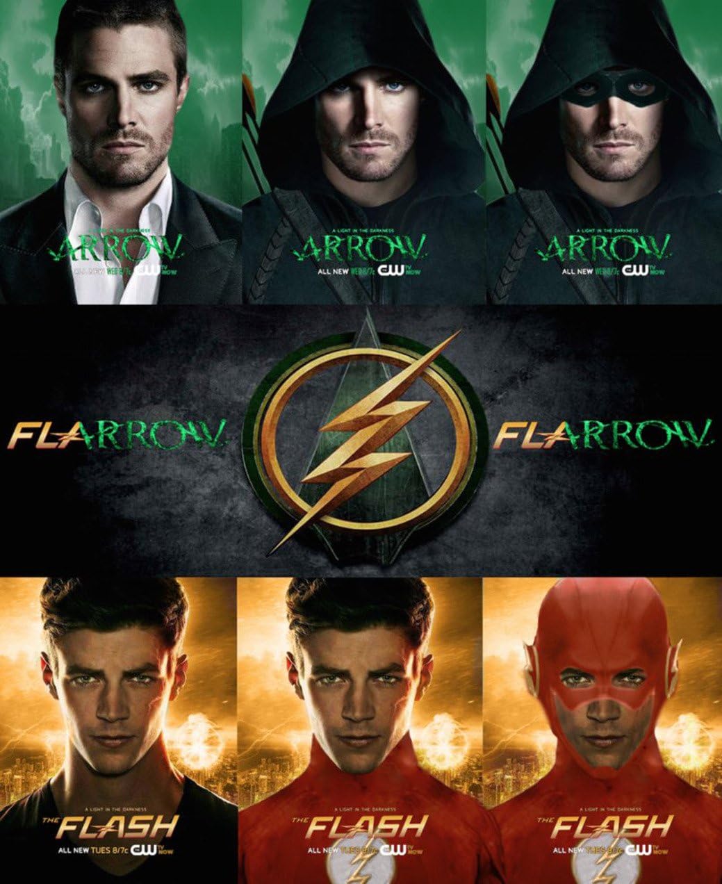 Amazon.com: The Flash And Arrow Fabric Cloth Rolled Wall Poster Print ...