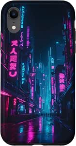 Amazon.co.jp: iPhone XR Cyberpunk Aesthetical Futuristic Graphic Print ...