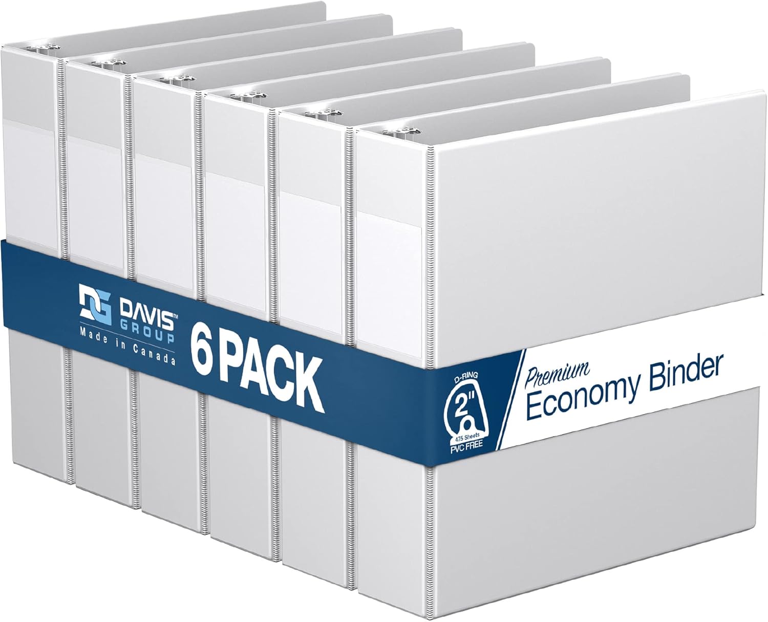 Amazon.com : Premium Economy 6-Pack 3-Ring Binders for School or Office ...