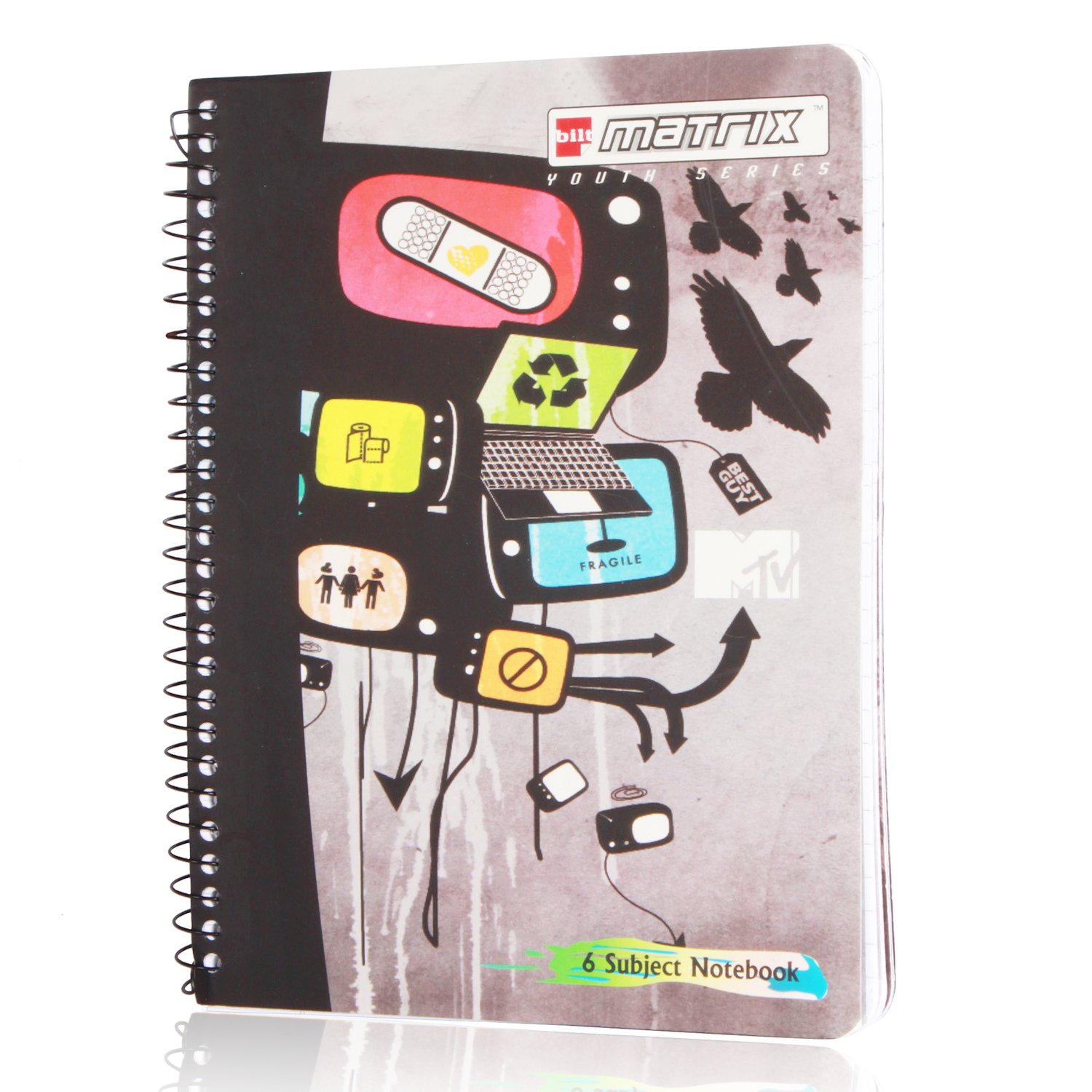 BILT Matrix MTV 6 Subject Notebook-A5 : Amazon.in: Office Products