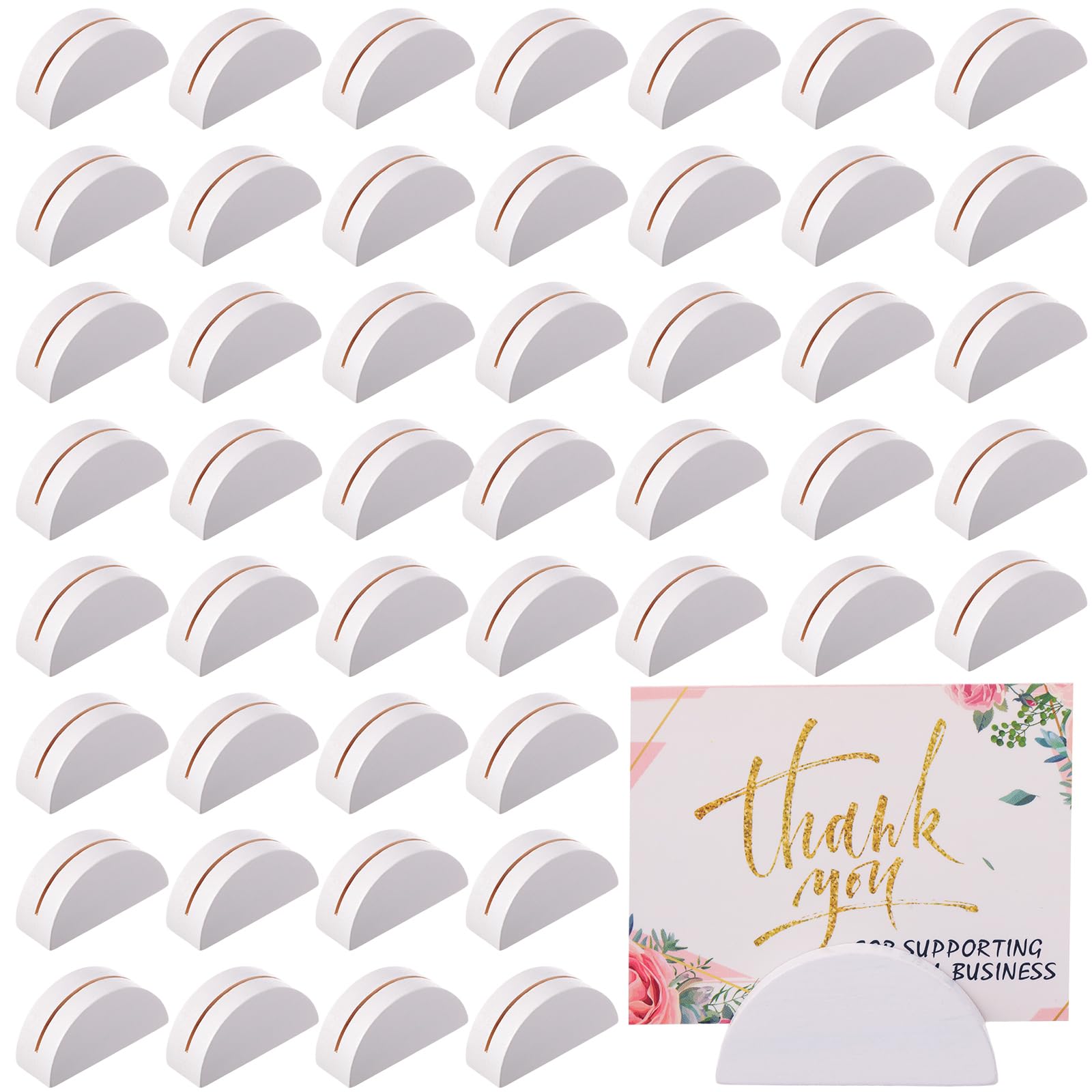Snapklik.com : 48 Pcs Small Size White Table Number Stands Wooden ...