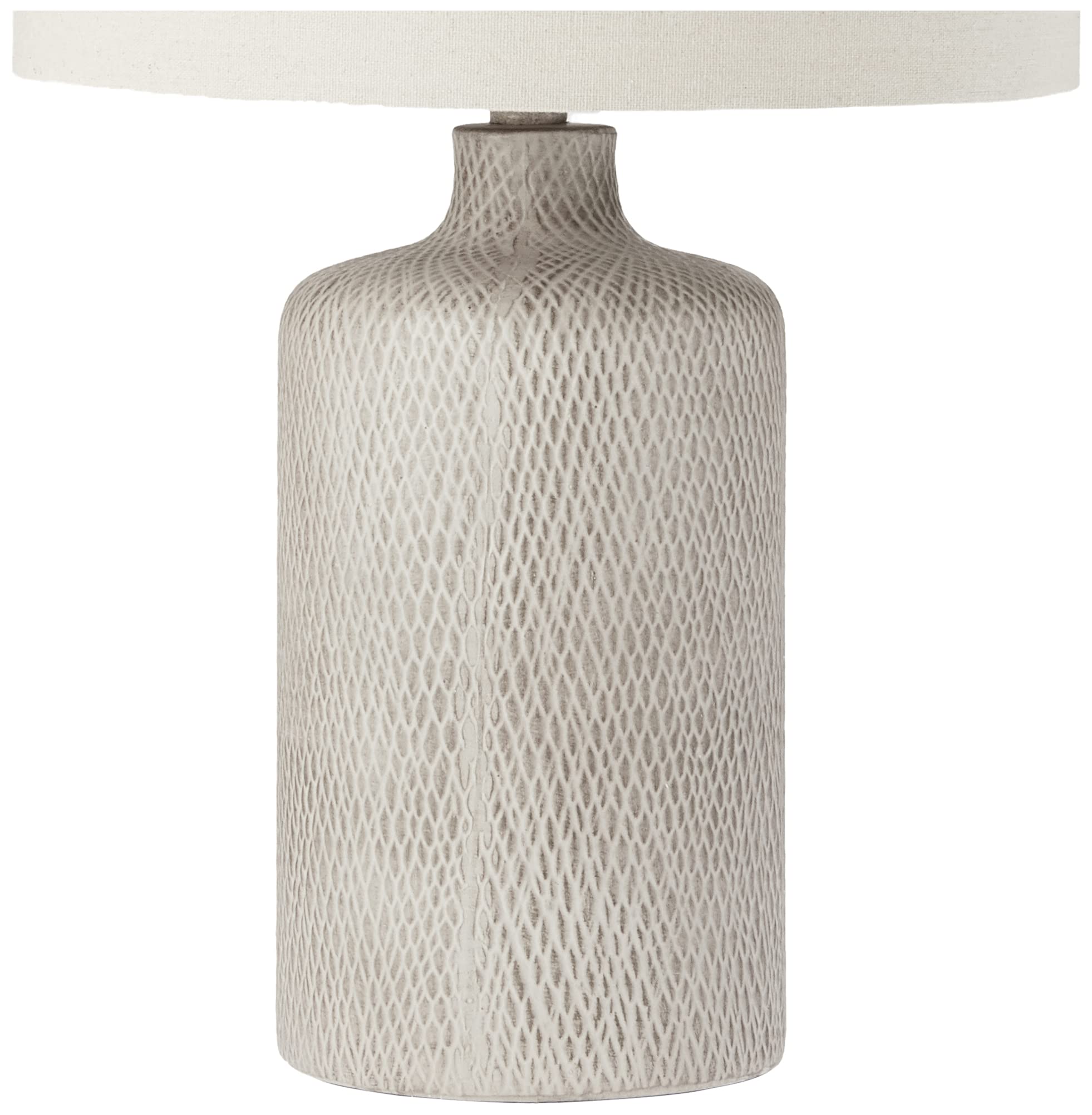 Signature Design by Ashley Linus Modern Ceramic Table Lamp, 25", Natural Stone Finish