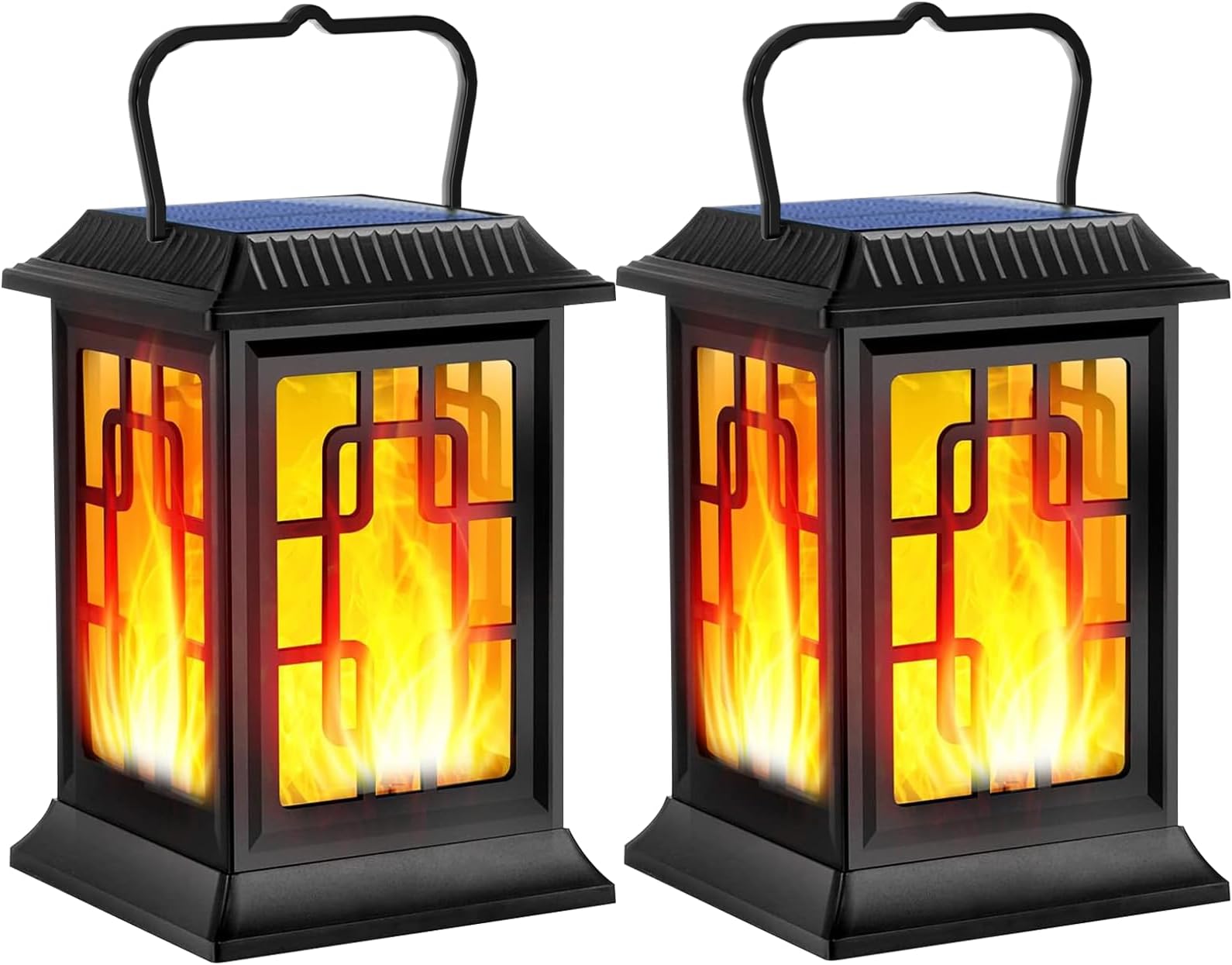 Amazon.com: Solar Lanterns Outdoor Waterproof,Flickering Flames Outdoor ...