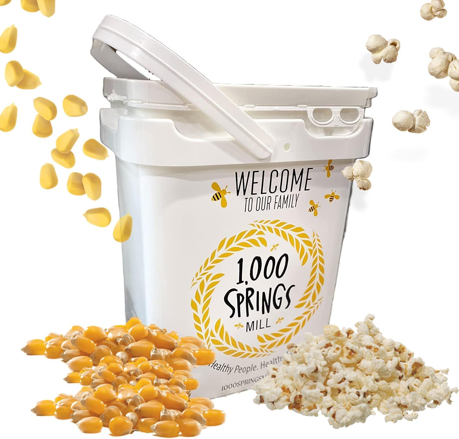 Amazon.com: 1000 Springs Mill Organic Dry Popcorn Kernels - Non-GMO ...